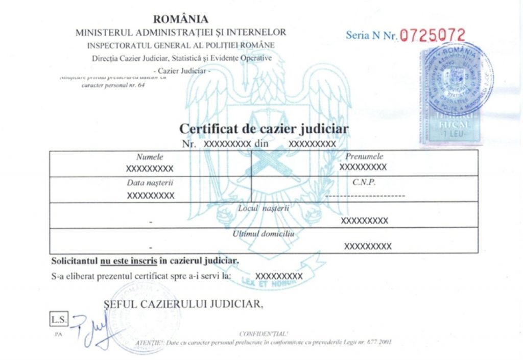 Cazier judiciar românesc | Express Pasaport